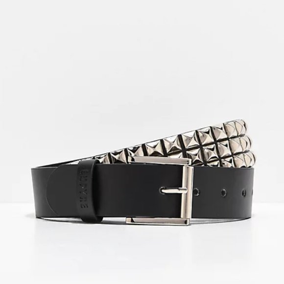 Zumiez | Accessories | New Black Silver Studded Belt Metal Punk Rock ...